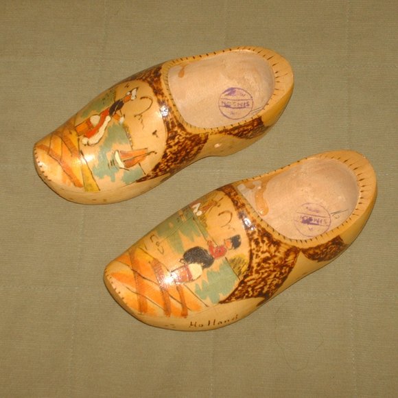 Simson | Art | Pair Of Simson Wooden Carved Holland Clogs Shoes | Poshmark